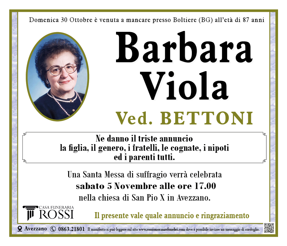 Barbara Viola - Necrologi Marsica